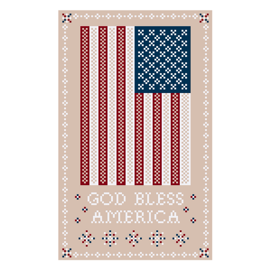 God Bless America Chart – Bloom & Stitch Studio
